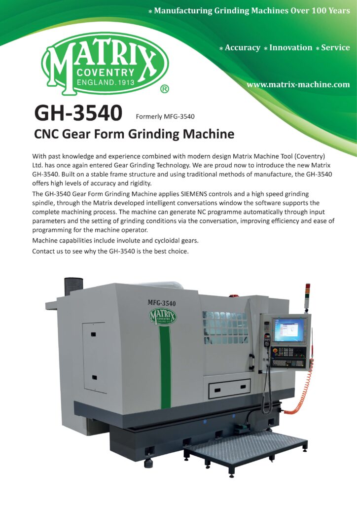 GH - 3540 CNC Gear Form Grinding Machine - MTA