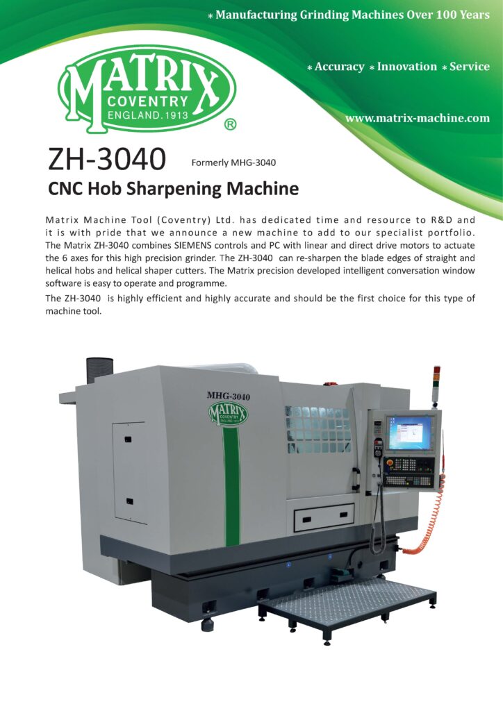 ZH - 3040 CNC Hob Sharpening Machine - MTA